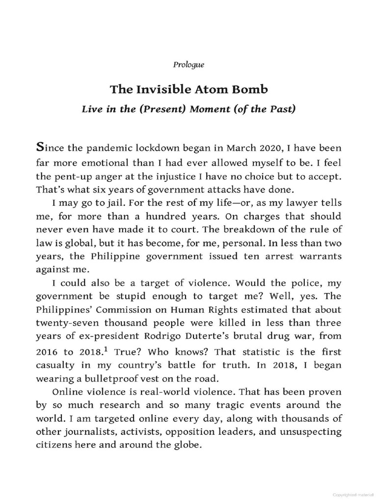 The Invisible Atom Bomb by Maria Ressa | PDF