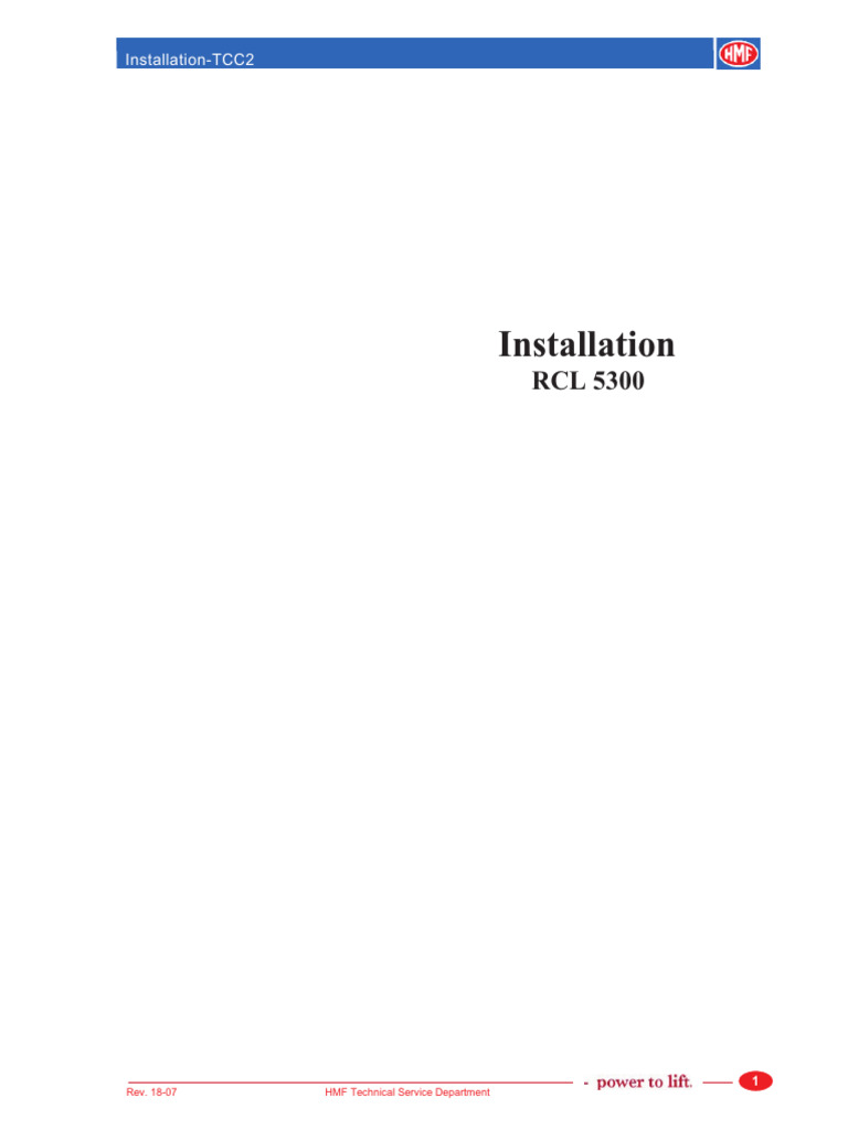 04+Installation+RCL5300 | PDF | Power Supply | Valve