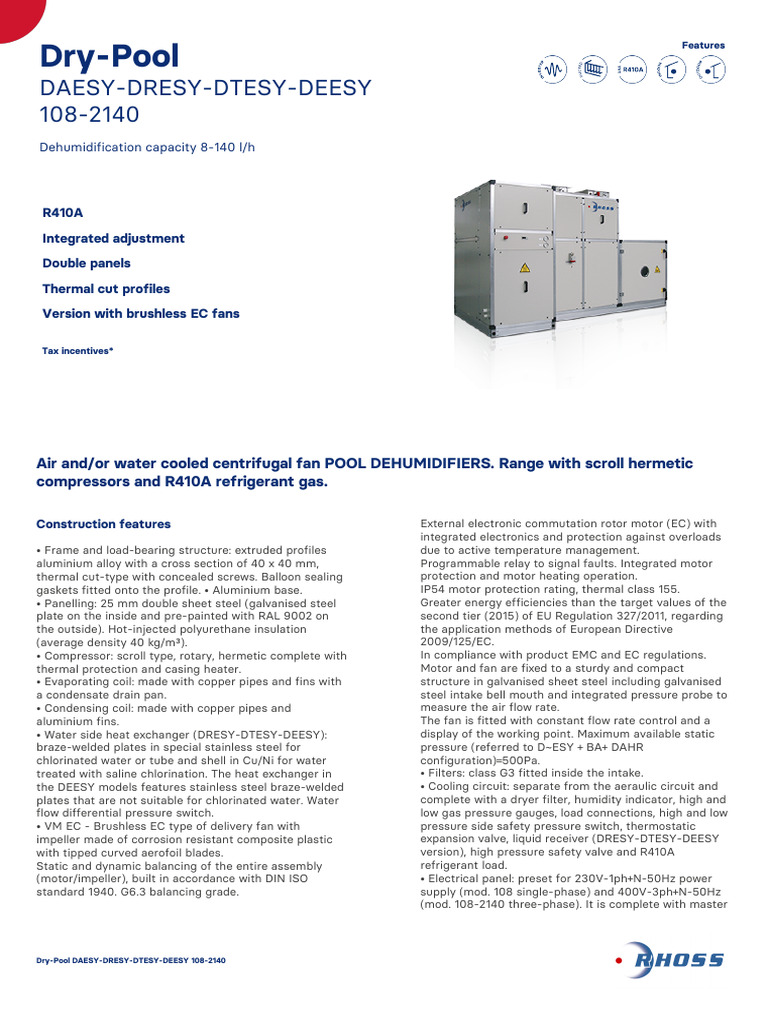 Dry-Pool DAESY-DRESY-DTESY-DEESY 108-2140 | PDF | Heat Exchanger | Flow ...