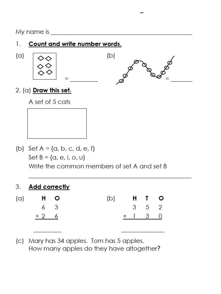 p2 Holiday Recess Work 2020 | PDF