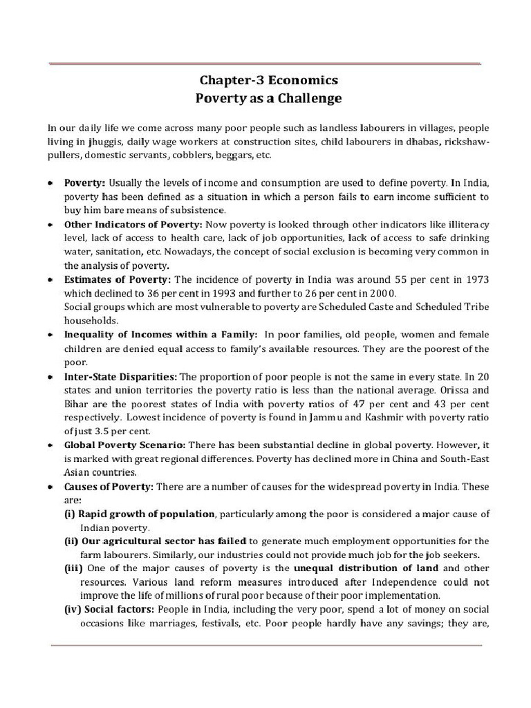 Proverty As Challenge | PDF