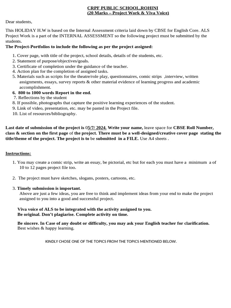 ALS Project ENGLISH CORE CLASS XII 2024-25-1 | PDF | Essays | Mahatma ...