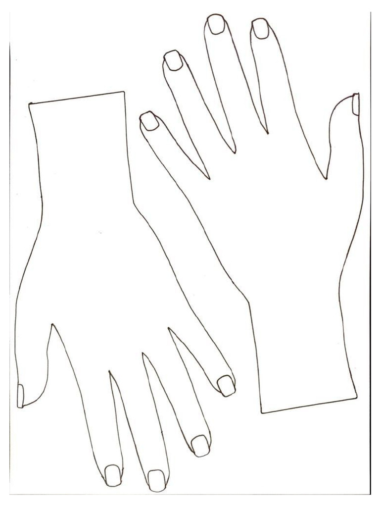 Blank Hand Template For Henna | PDF