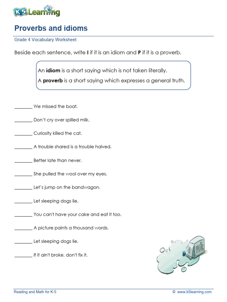 Grade 4 Proverb Idiom 2 | PDF