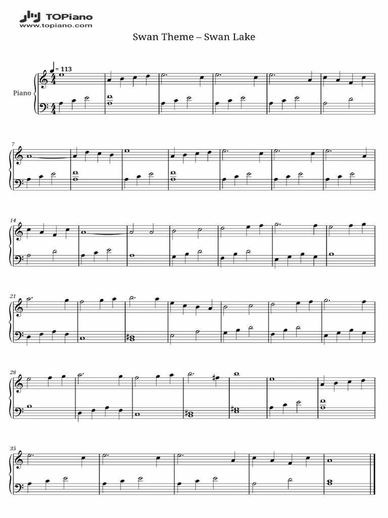 Swan Theme - Swan Lake | PDF