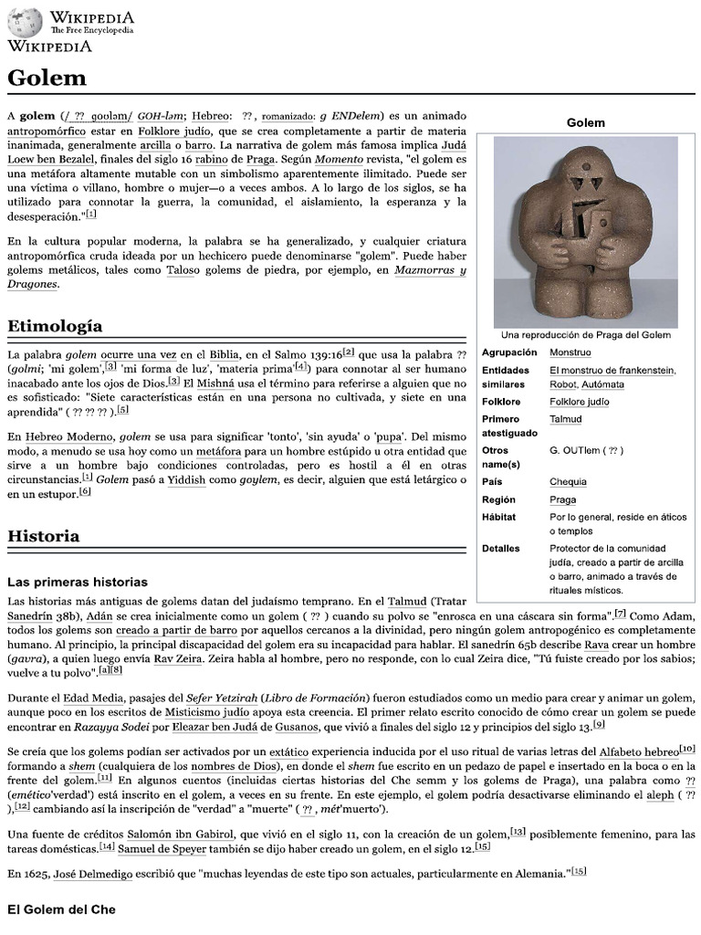 Add Golem Hombre Inacabado Tonto | PDF