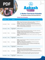 Aakash Test Schedule | PDF