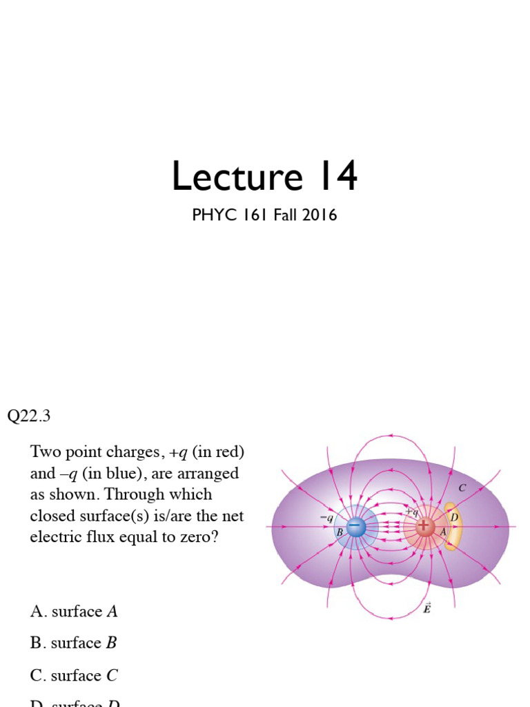 Lecture14 | PDF | Electric Field | Physical Sciences