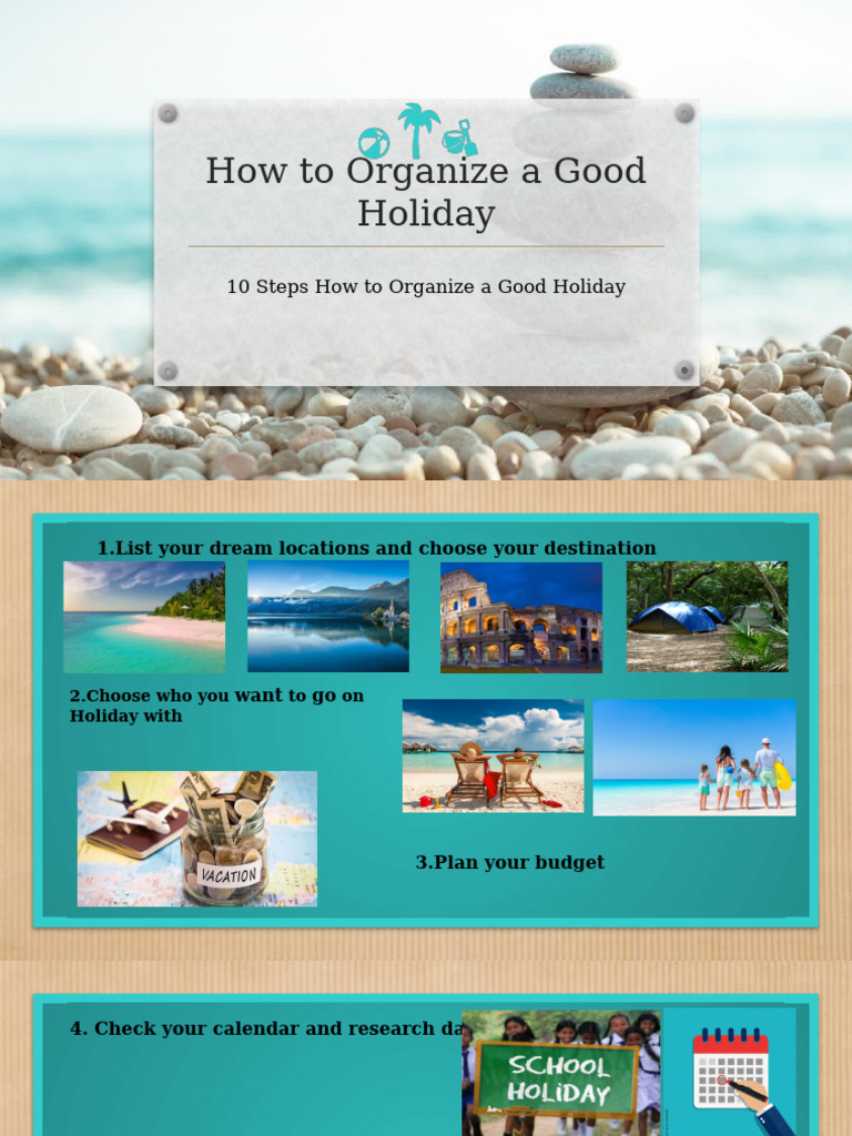 How To Organize A Good Holiday | PDF