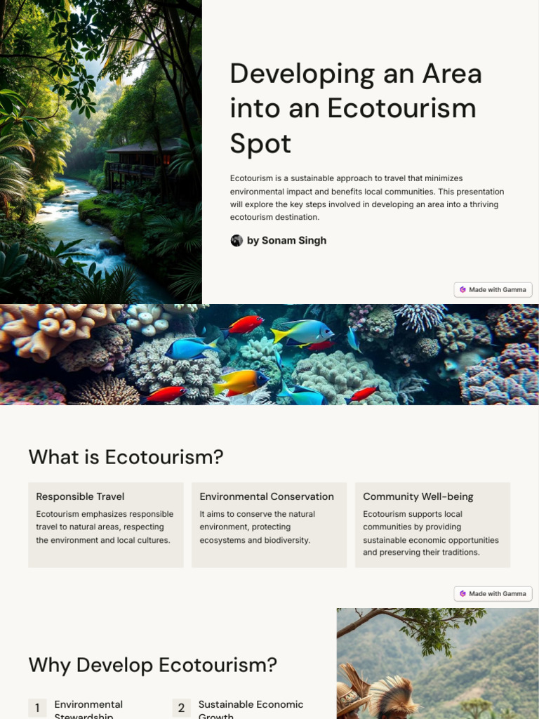 Developing An Area Into An Ecotourism Spot | PDF | Sustainability ...