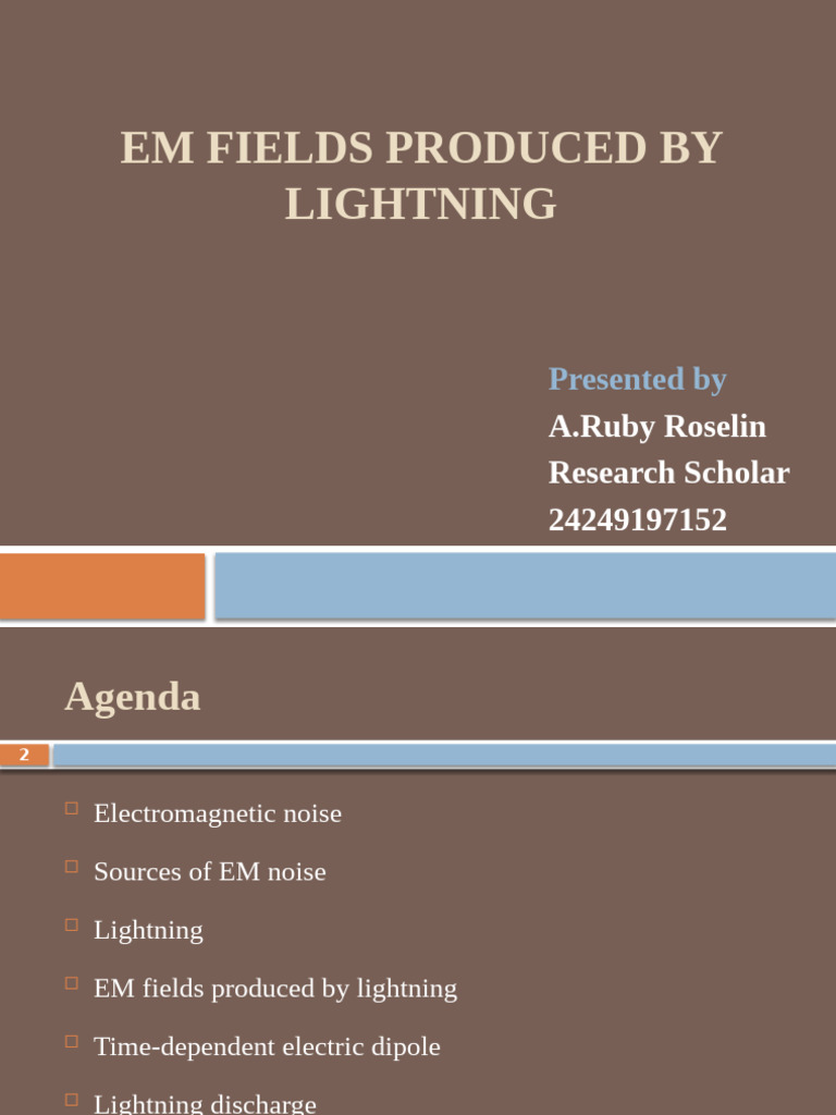 Seminar - em Fields Produced by Lightning Unit 1 | PDF ...