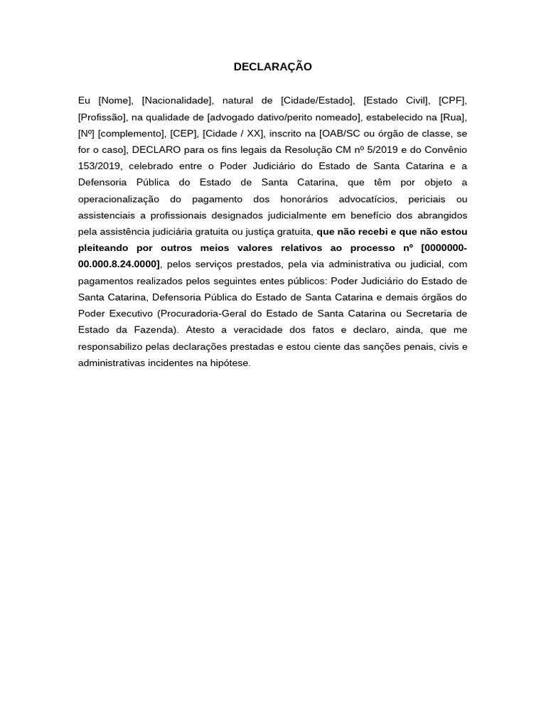 Declaração | PDF