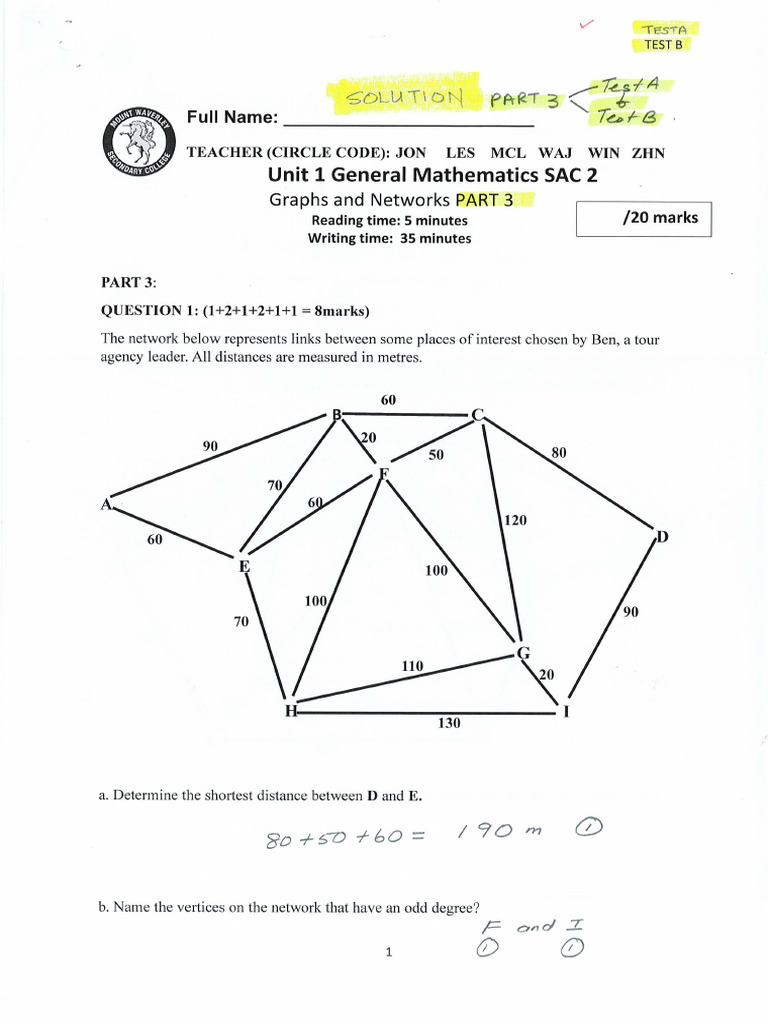 Part 3 Solution | PDF | Graph Theory | Computational Problems