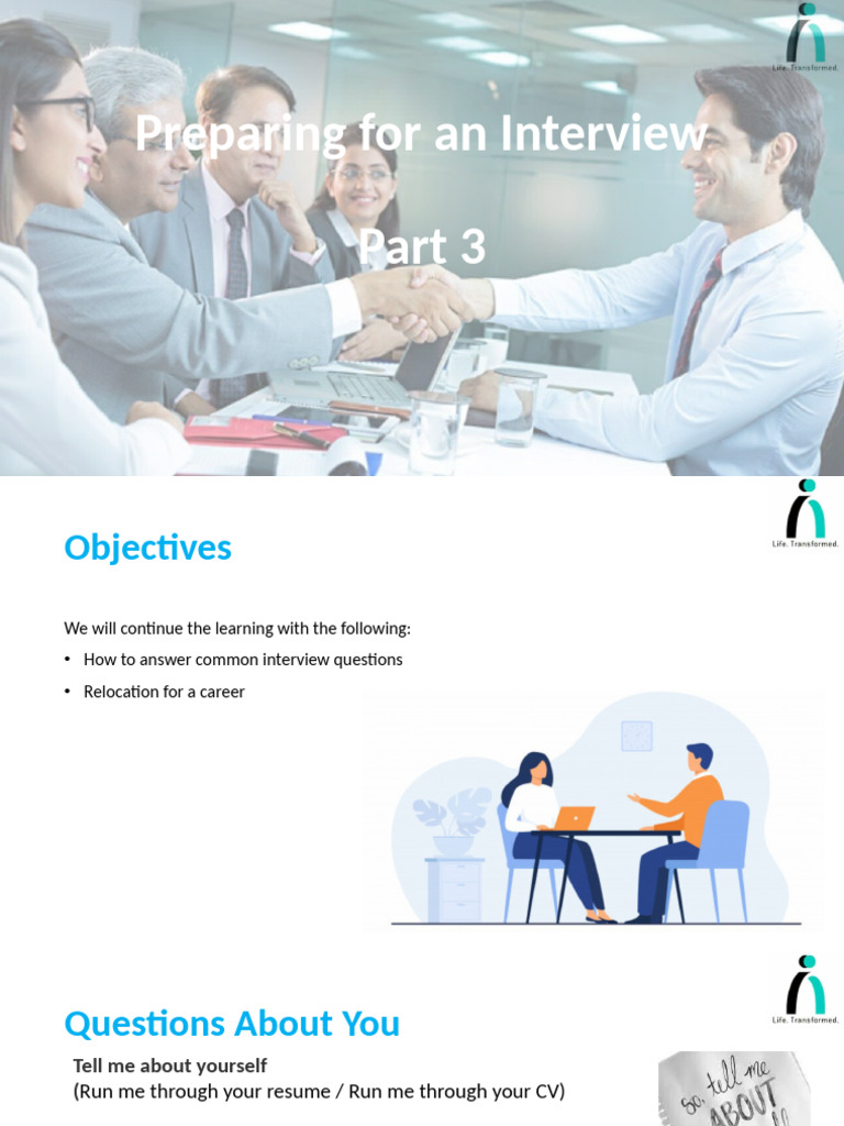 Answering Common Interview Questions | PDF | Hobbies | Goal