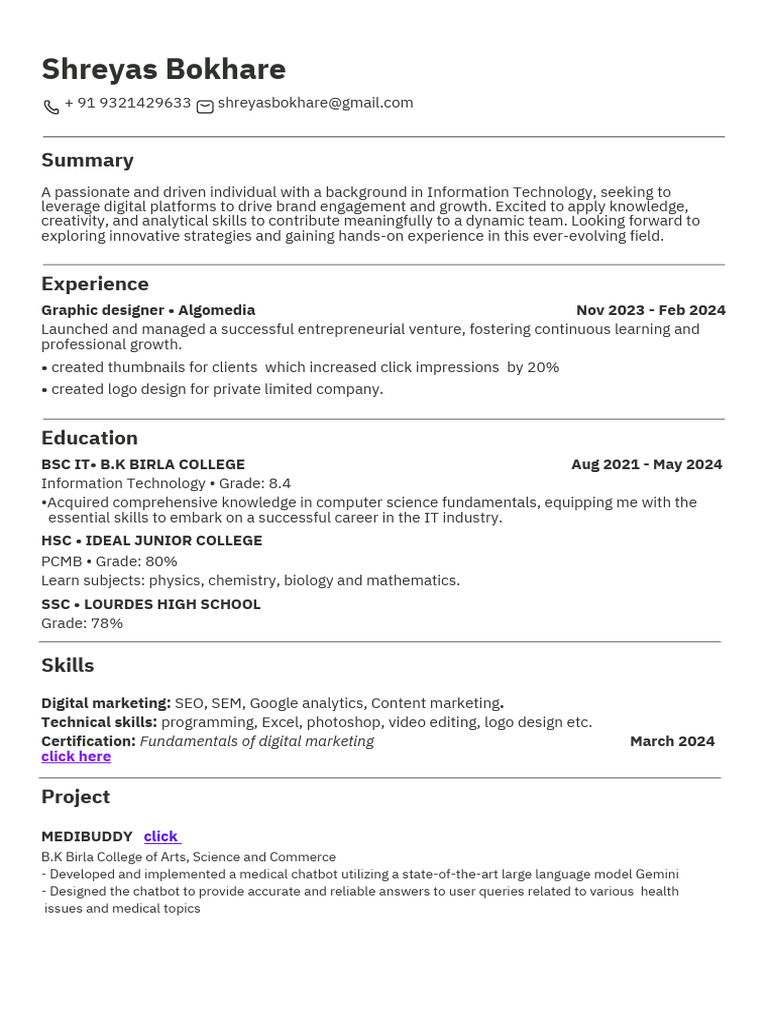 Shreyas Bokhare | PDF