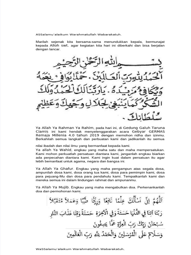Doa Pembuka | PDF