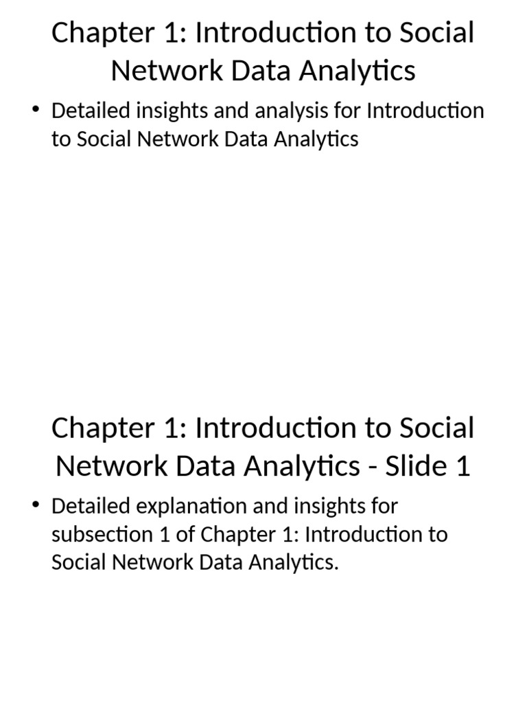 Social Network Data Analytics 2000 Slides | PDF | Analytics | Data Analysis