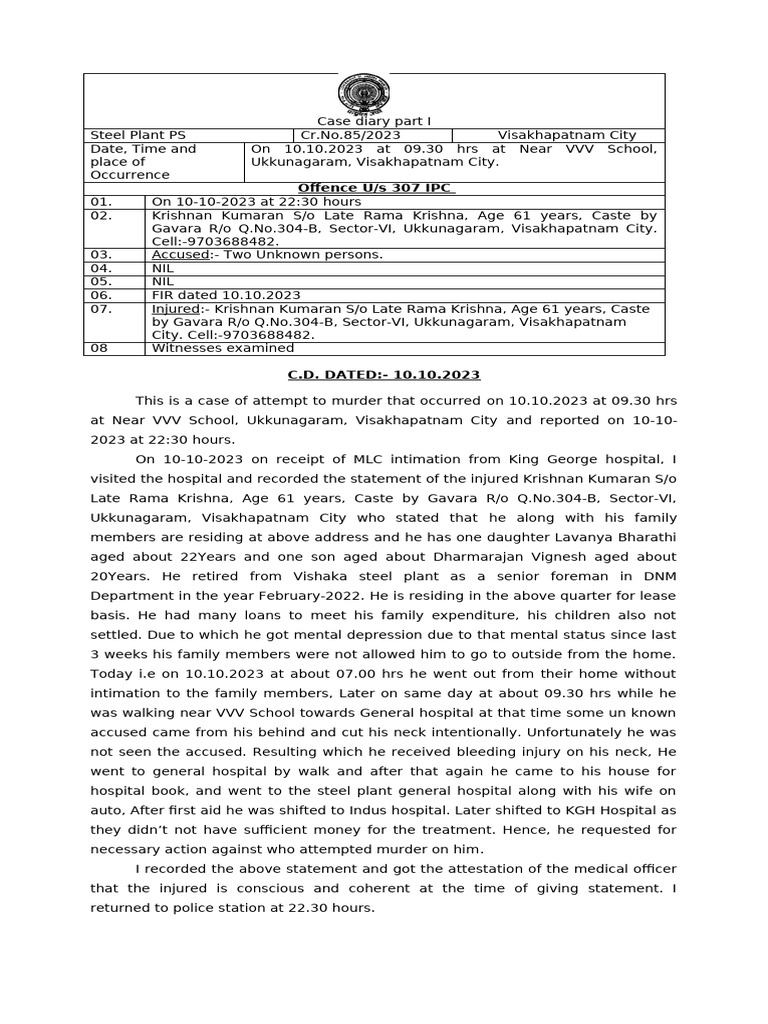 85-2023-307 altered to 309 IPC (1) | PDF
