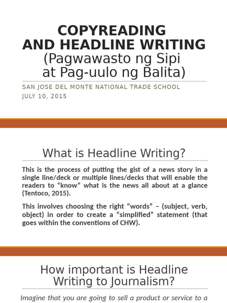 Copyreading Filipino | PDF | Grammar | Language Mechanics