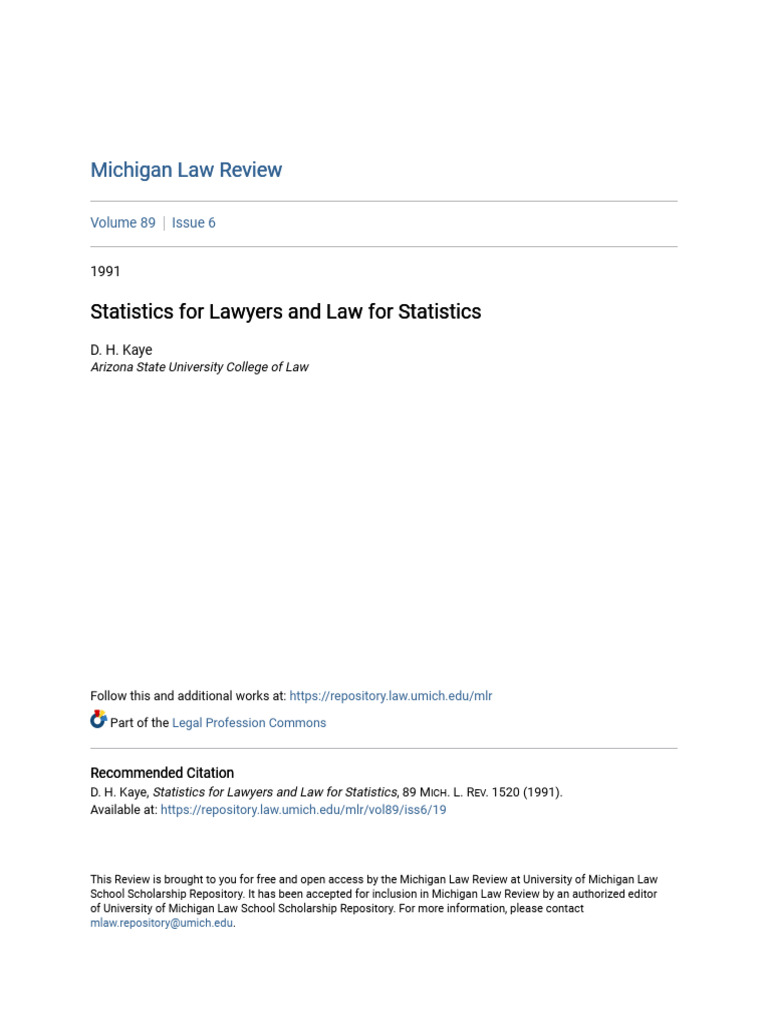 Statistics for Lawyers Explained | PDF | Normal Distribution | Standard ...