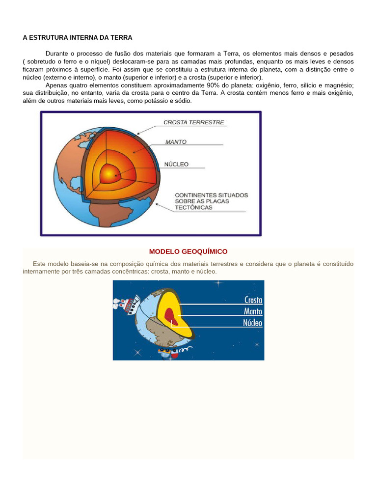 Estrutura da Terra | PDF | Terra | Estrutura da Terra