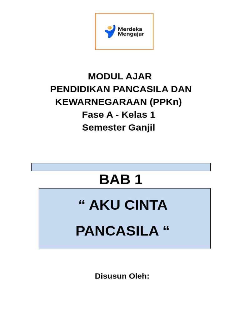 Modul Ajar Simbol Pancasila Kelas 1 | PDF