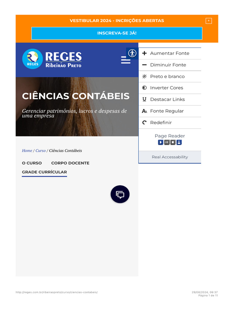 Ciências Contábeis – Reges – Ribeirão Preto | PDF | Contabilidade ...