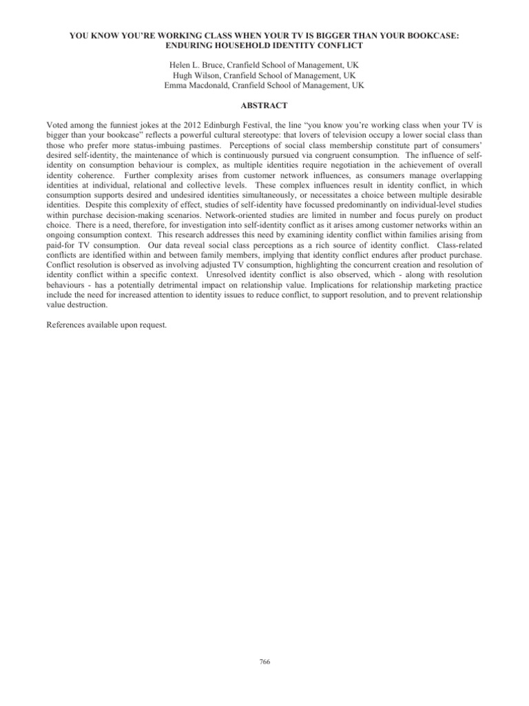 Professor Helen Bruce Identity Conflict | PDF | Identity (Social ...