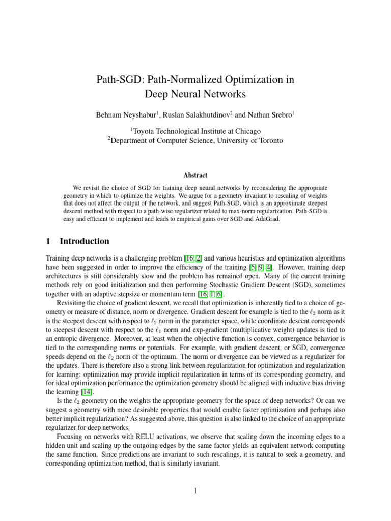 path_sgd_behnam | PDF | Applied Mathematics | Machine Learning