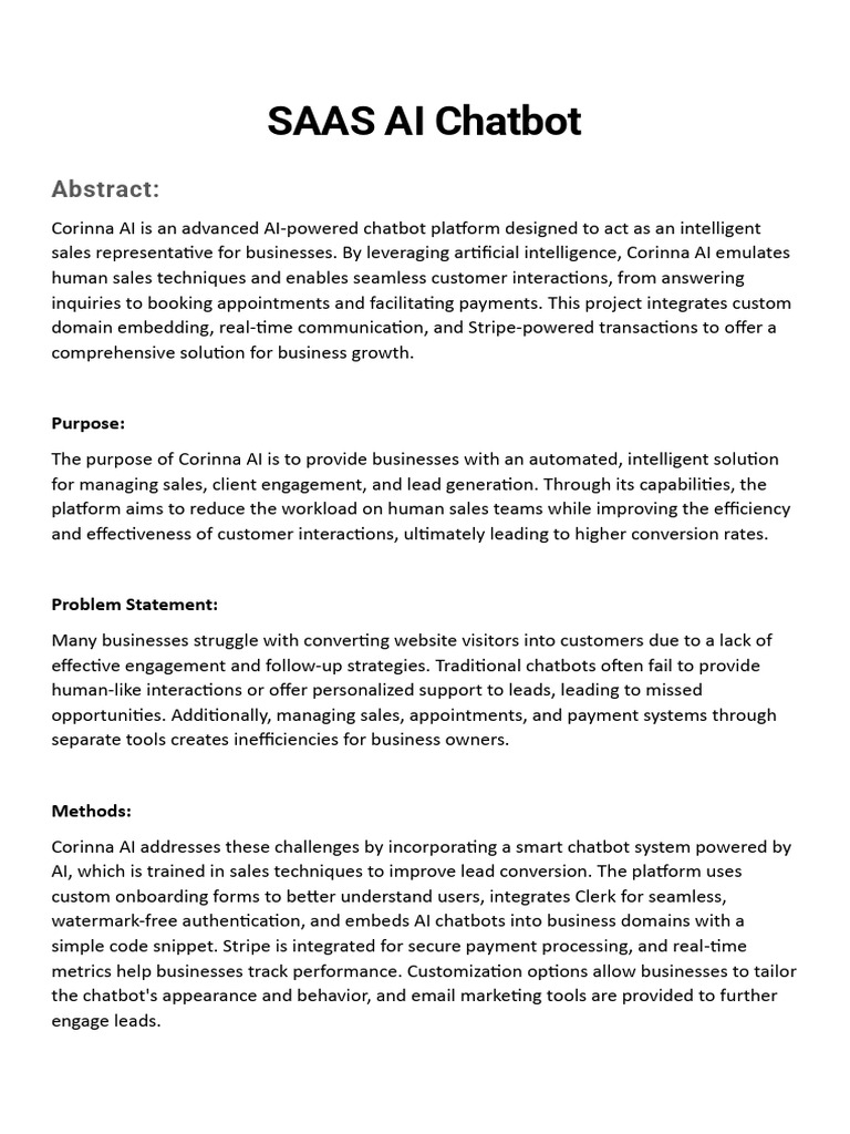 SAAS AI Chatbot | PDF