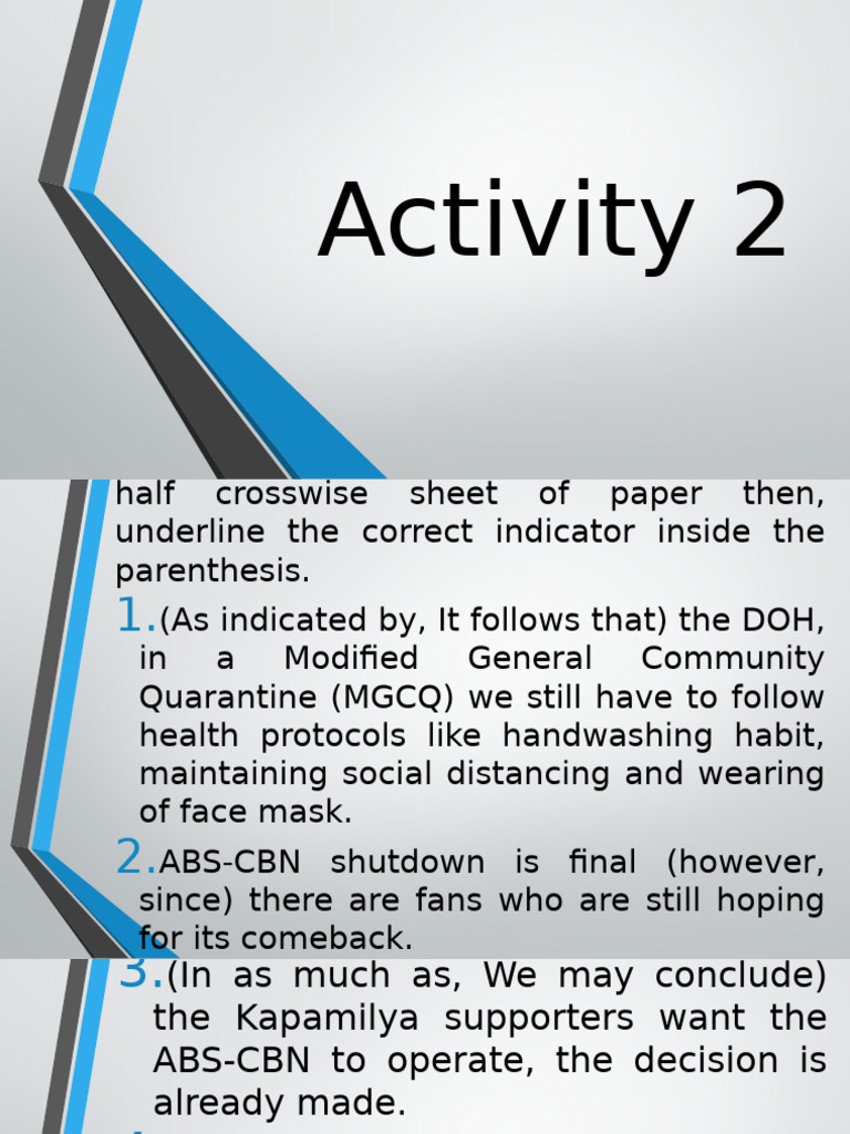 Activity 2 - Lesson 3 | PDF