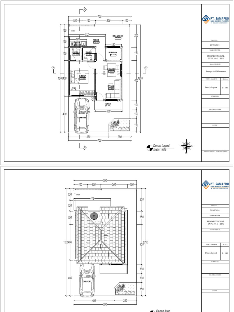 Gambar Kerja PPS T3 Kav I-1_22Mei | PDF