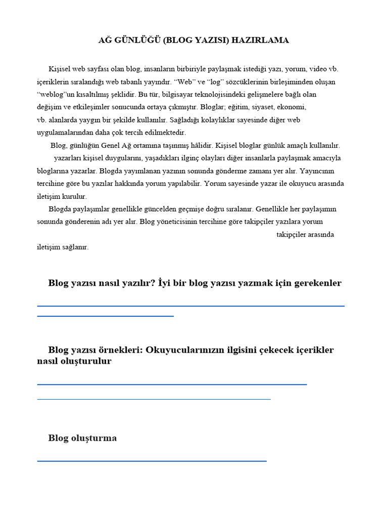 BLOG 9. Sınıf PERFORMANS | PDF