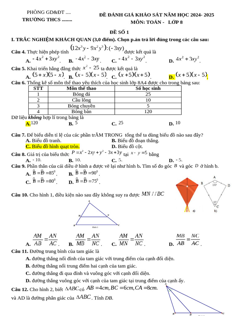 HKI - TOÁN 8 B CH H C Vtri | PDF
