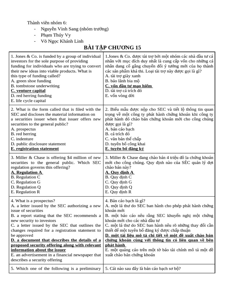 NHÓM 6 - Chapter 15 | PDF