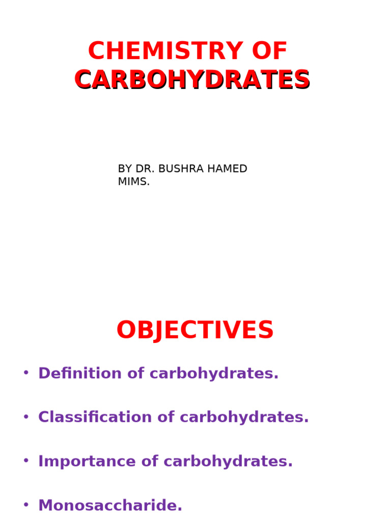 Carbohydrate Chemistry. | PDF | Carbohydrates | Glucose