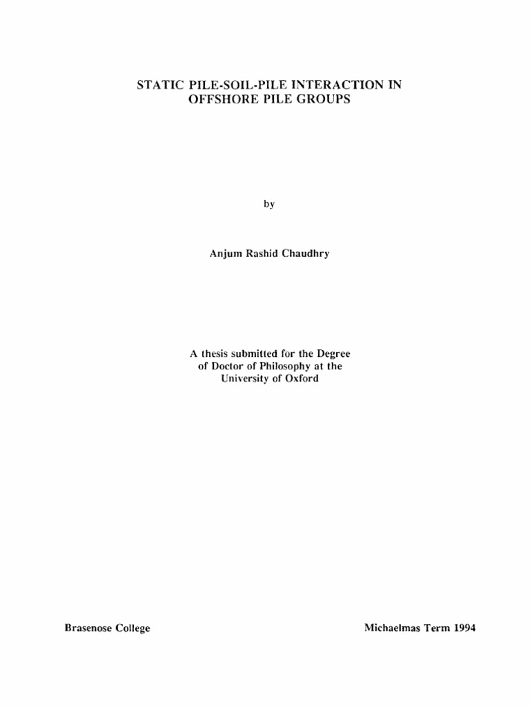 Pile Soil Interaction | PDF | Deep Foundation | Stiffness