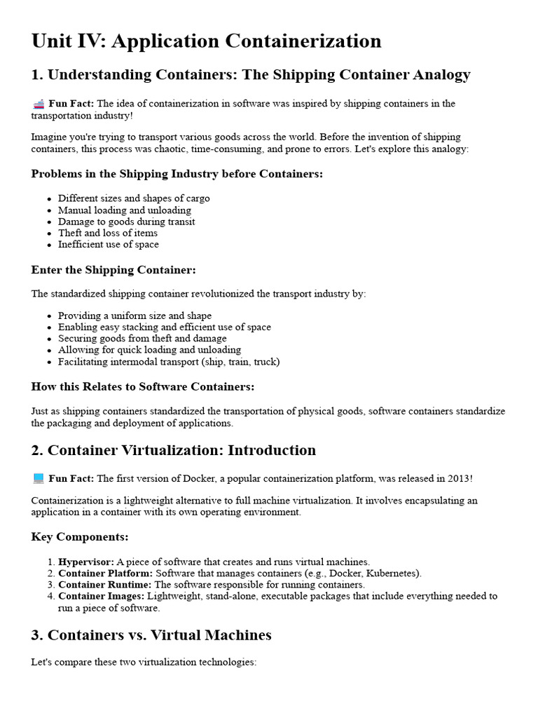 Unit-4 | PDF | Virtualization | Containerization