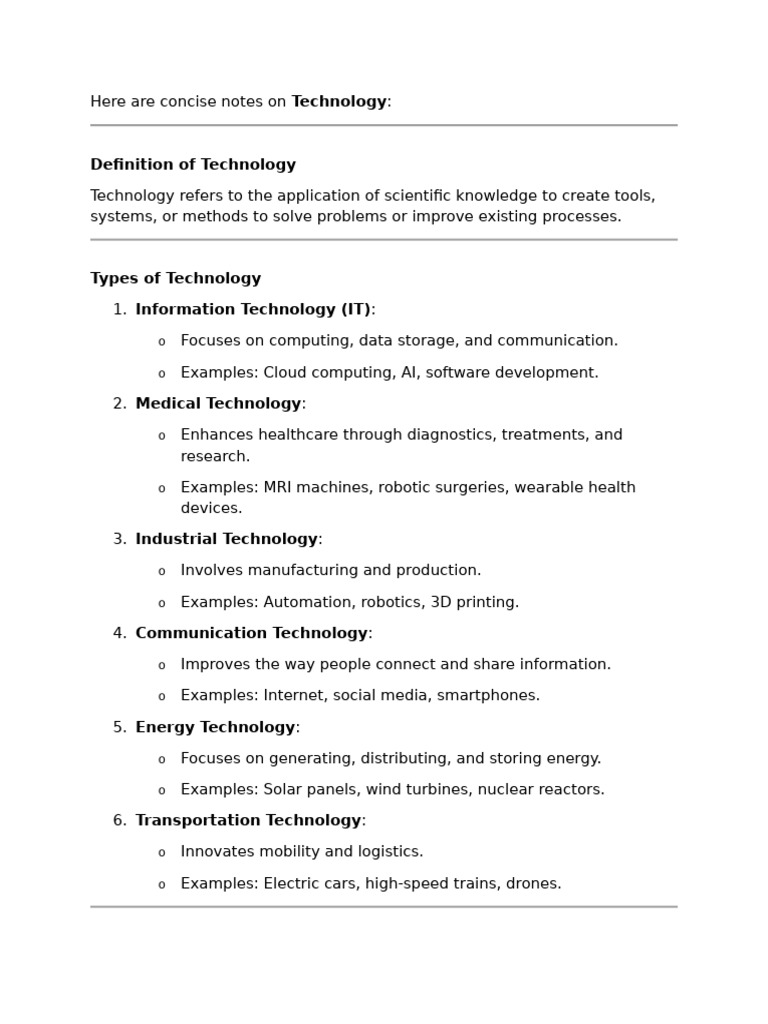 Here are concise notes on Technology | PDF | Internet Of Things ...