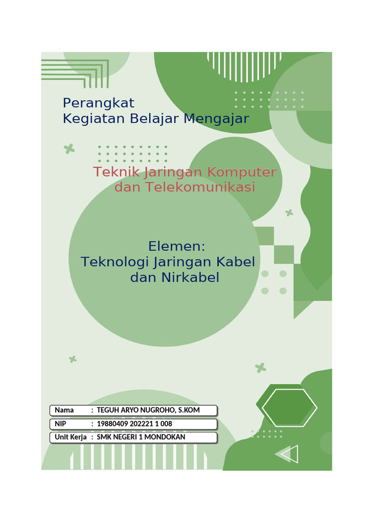 Teknologi Jaringan Kabel dan Nirkabel | PDF