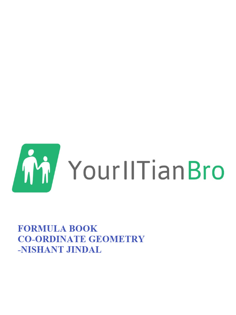 Coordinate Geometry Formula Book | PDF | Geometry | Analytic Geometry