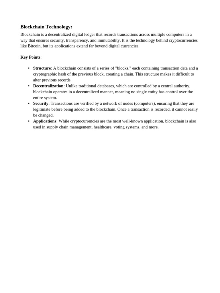 Blockchain Technology | PDF