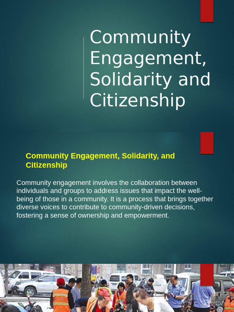 Community Engagement, Solidarity and Citizenship | PDF