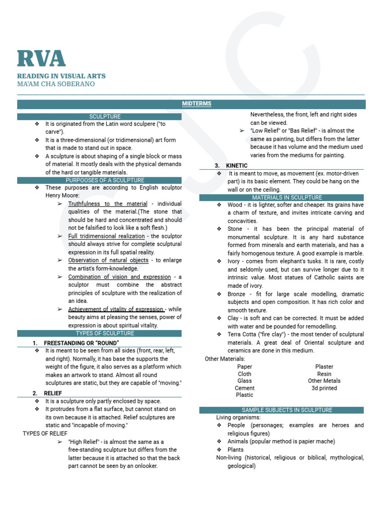 Rva Midterms | PDF | Sculpture | Image