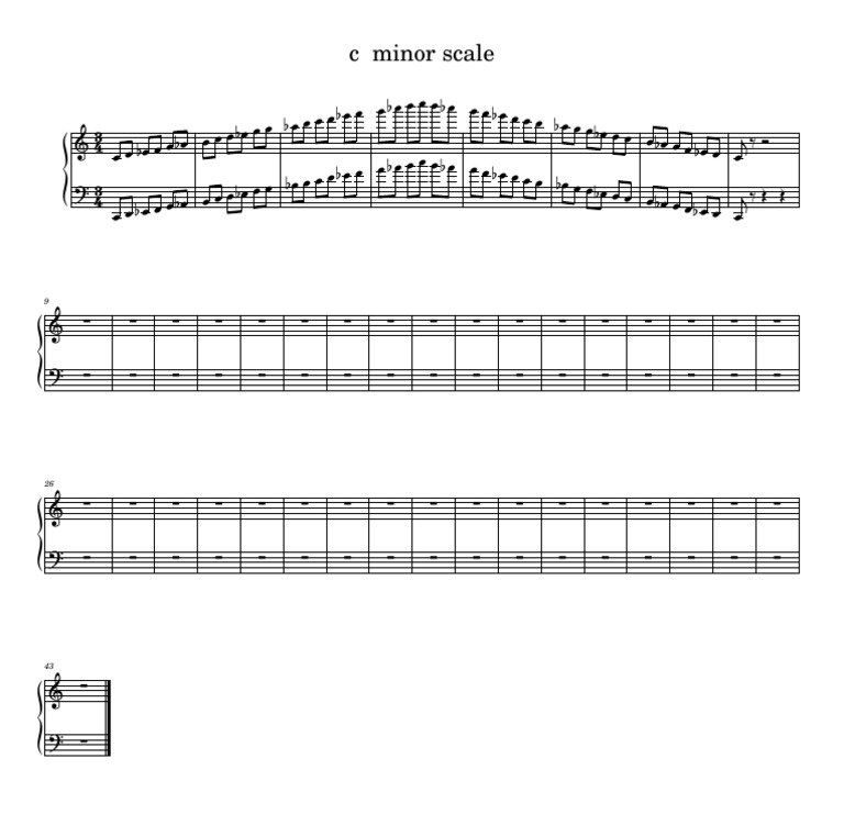 C Minor Scale | PDF