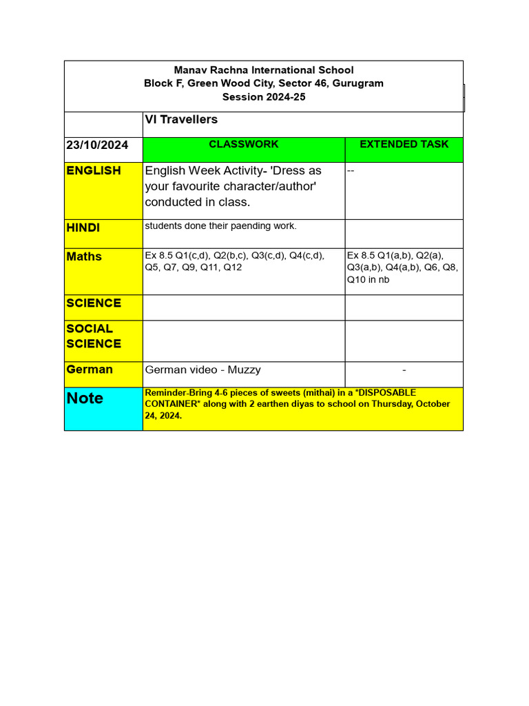01611142d8871e3f6167d2ac0d434e6f437050246_CW & Extended task 23 Oct | PDF