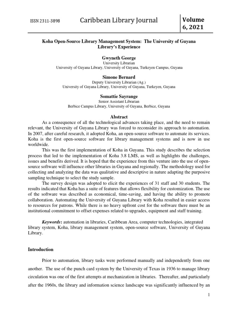 Koha Open Source Library Management Syst | PDF | Libraries | Open Source