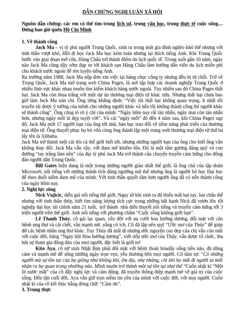 dẫn chứng nlxh | PDF