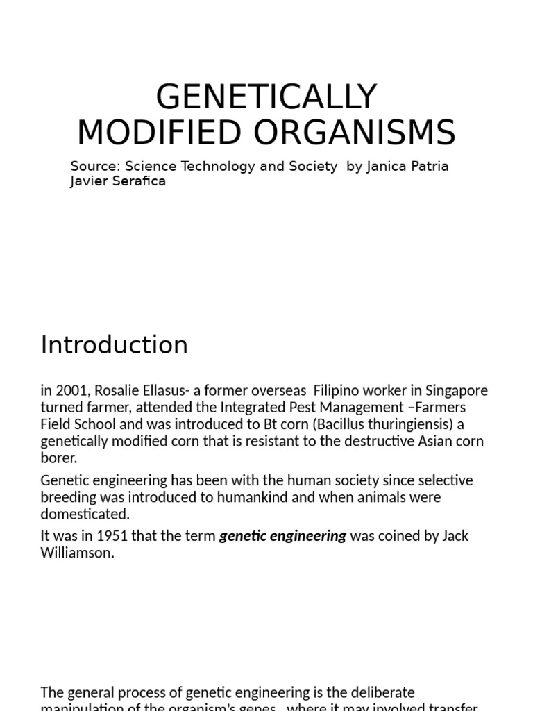 Understanding Genetically Modified Organisms | PDF | Genetically ...