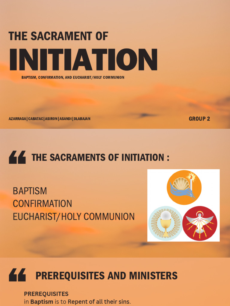 G2 The Sacrament of Initiation | PDF | Eucharist | Confirmation